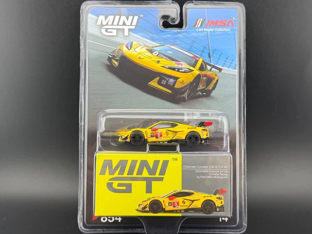 MINI GT CORVETTE Z06 GT3.R #3 Pratt Miller Motorsports 2024 IMSA #854 1 ...