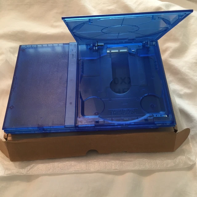 REPLACEMENT PS2 SHELL/HOUSING - clear blue ghost shell (RARE) £34.99 ...
