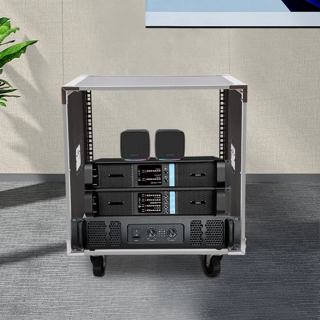 FREE STANDING OPEN Frame 10U Rolling Network Rack Audio Video Server ...