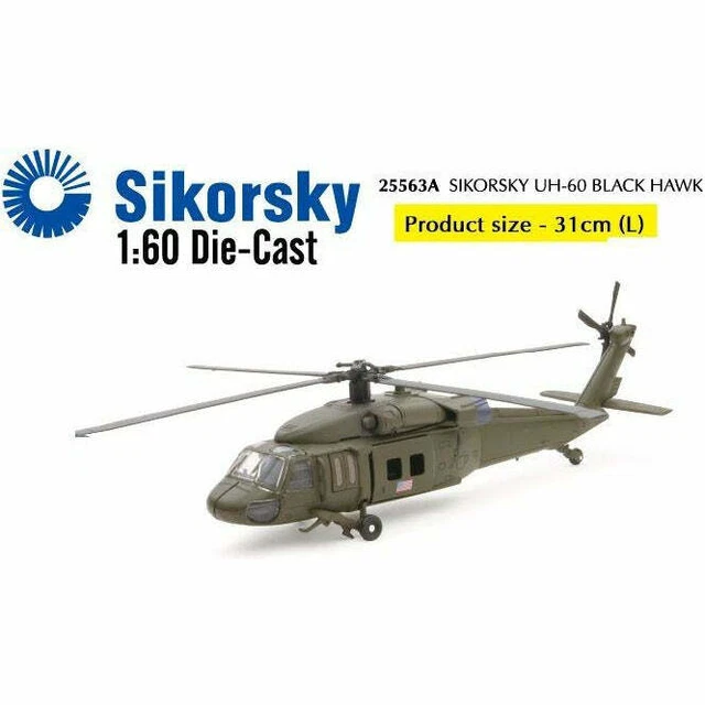 NEWRAY SIKORSKY VH-60 Black Hawk Helicopter Model Kit - 1:60 £28.39 ...