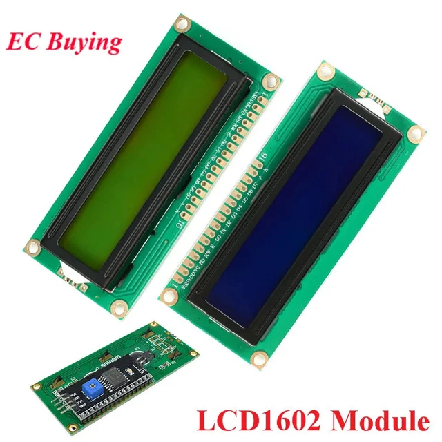 1602 I2C LCD Display Module Blue Yellow-Green 16x2 Screen for Arduino ...