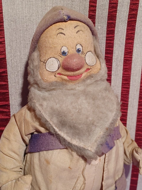 BLANCHE NEIGE NAIN Prof WALT DISNEY poupée 1937 Très ancien WHITE SNOW ...