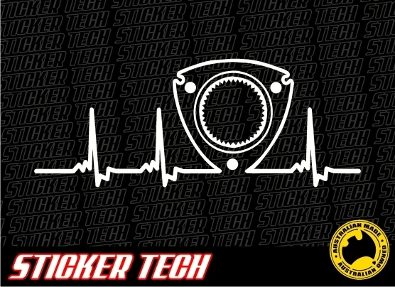 ROTARY ROTOR HEART Pulse Sticker Decal Suits Mazda R100 Rx2 Rx3 Rx4 Rx7 ...