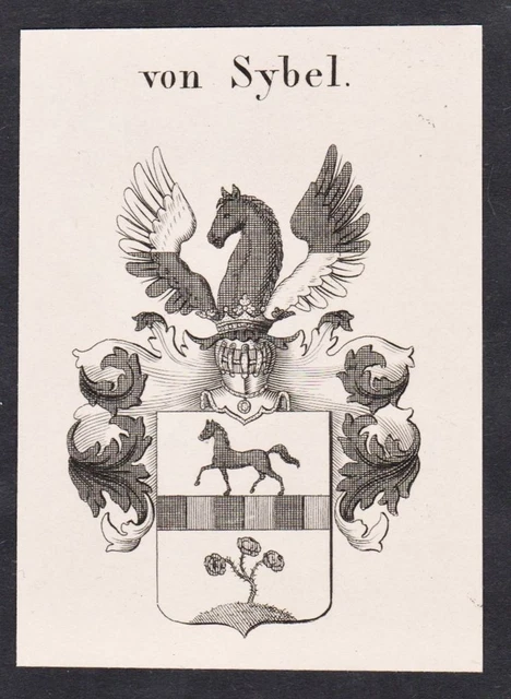 SYBEL WAPPEN COAT of arms heraldry Heraldik Genealogie Kupferstich 1820 ...