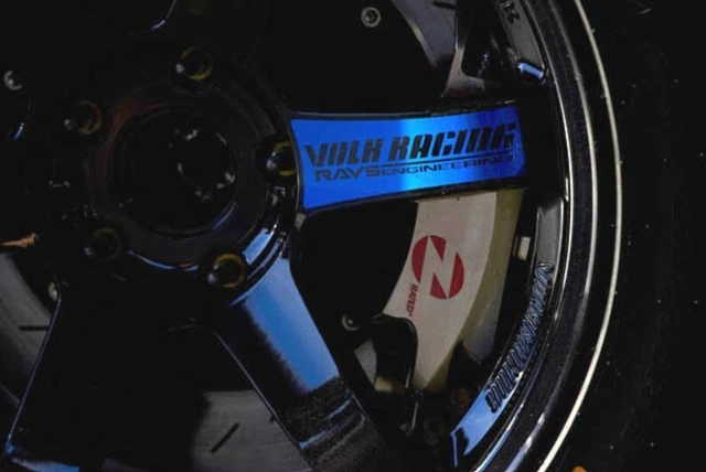 4 X VOLK Racing TE37 SL Wheel Rays Engineering Rim Decal Sticker Blue ...