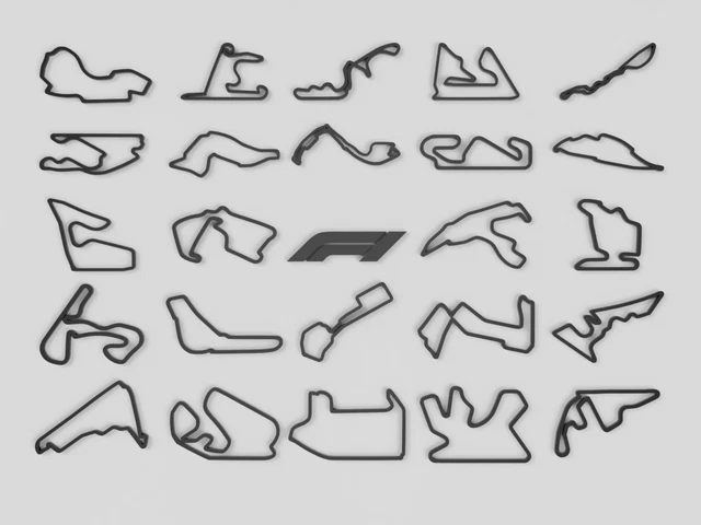 FORMULA 1 F1 2025 Race Tracks Wall Art Grand Prix Circuits Motorsport ...