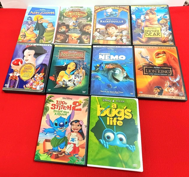10 MOVIE BUNDLE DVD Disney Lot Animation Family Kids Children Tested ...