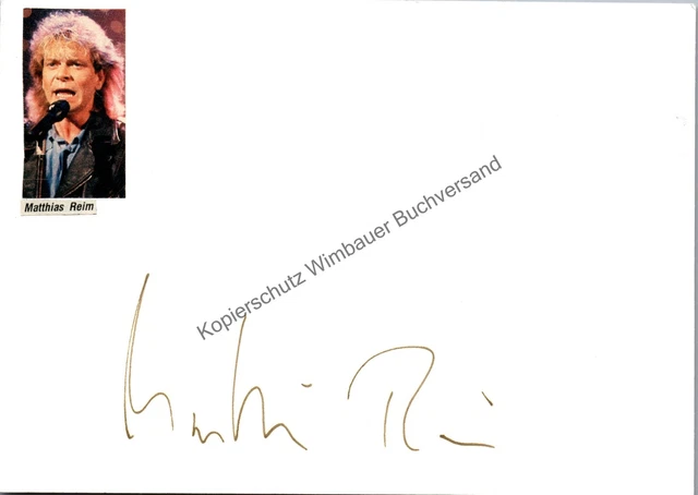 ORIGINAL AUTOGRAMM MATTHIAS Reim /// Autogramm Autograph signiert ...