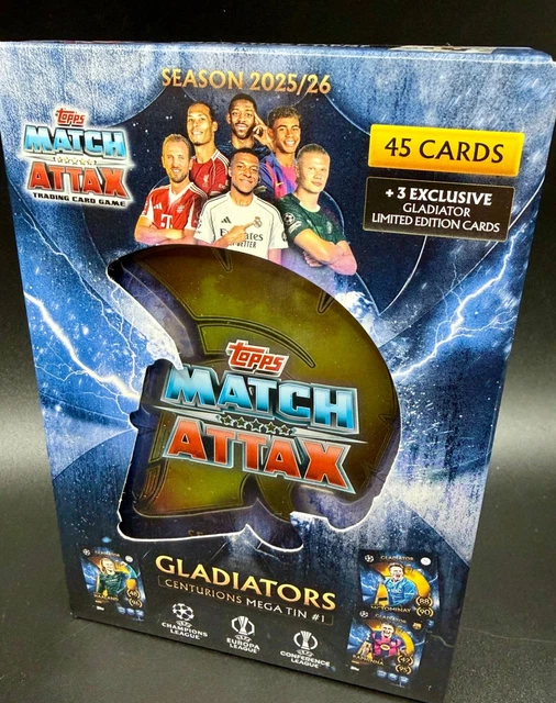 TOPPS MATCH ATTAX UCL UEFA 2025/2026 25/26 # Gladiators Centurions Mega Tin #1 EUR 16,49 ...