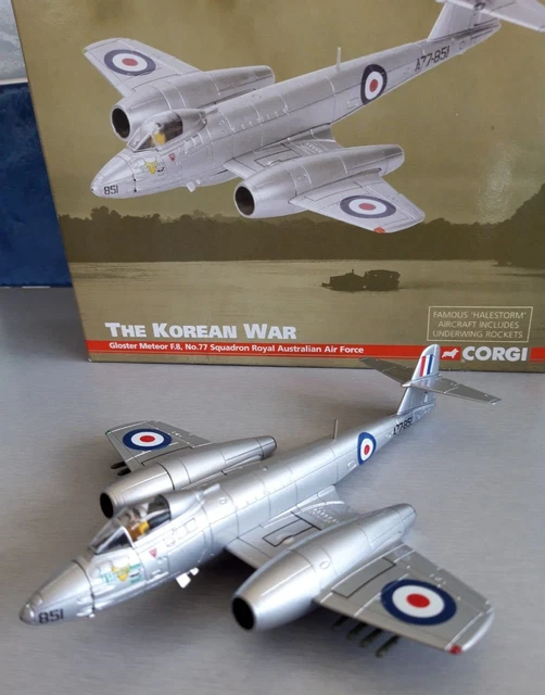 CORGI AVIATION: GLOSTER Meteor F8, RAAF Korean War, in 1:72 scale. Pre ...