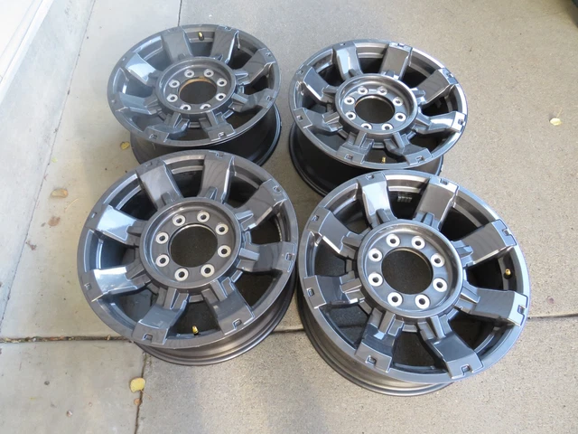 20& FORD F250 F350 Factory Wheels Rims Black Charcole 24 Snow Wheels No ...