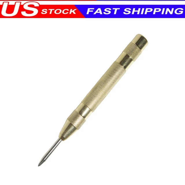 AUTOMATIC CENTER PUNCH Tool Adjustable Spring Loaded Super Strong Metal ...