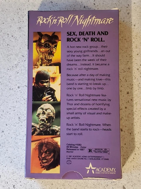 ROCK ‘N’ ROLL Nightmare VHS RARE Horror VHS Academy Heavy Metal All ...
