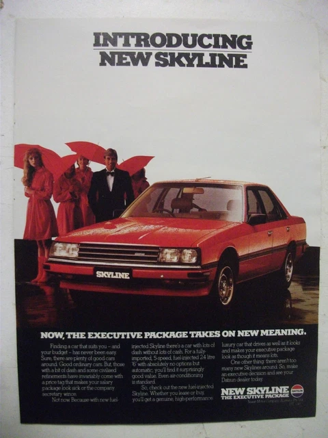 1982 NISSAN SKYLINE Sedan Australian Magazine Fullpage Colour ...