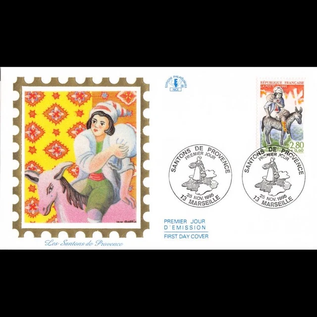 CEF SOIE - Les santons de France, le meunier - 25/11/95 Marseille EUR 1 ...