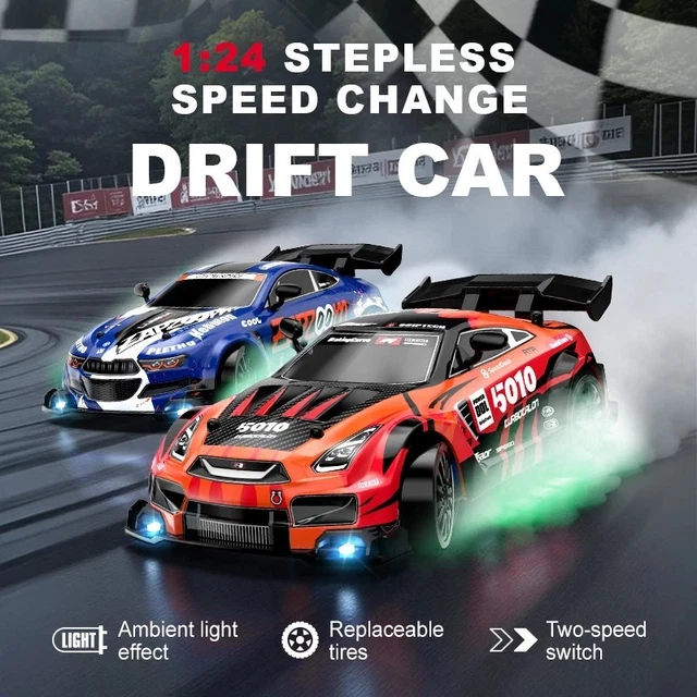 RC DRIFT CAR 1/24 2.4G Remote Control High-Speed 30KM/H 4WD Electric ...