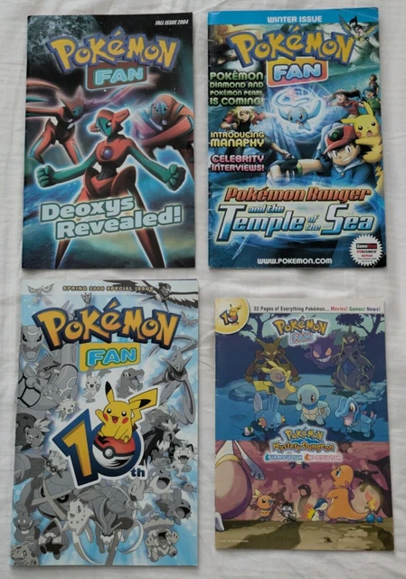 VINTAGE OFFICIAL POKEMON Fan Magazines Lot! Four 4 Rare Magazine Issues ...