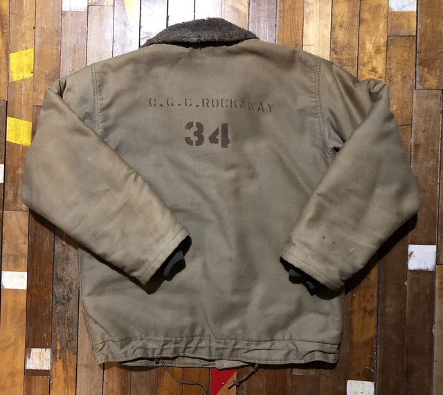 WWII N1 DECK Jacket US Navy USN Coast Guard USCG Original Stencilled 38 ...