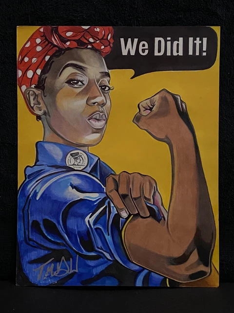 ORIGINAL RE-IMAGINED ROSIE the Riveter Drawing 11x14 Inch £40.22 ...