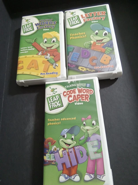 3 ASSORTED LEAP FROG 2003-4 Warner Home Video VHS Talking Words Factory ...