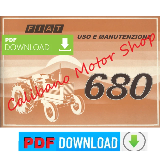 TRATTORE FIAT OM 750 Special DT Manuale uso manutenzione libretto ...