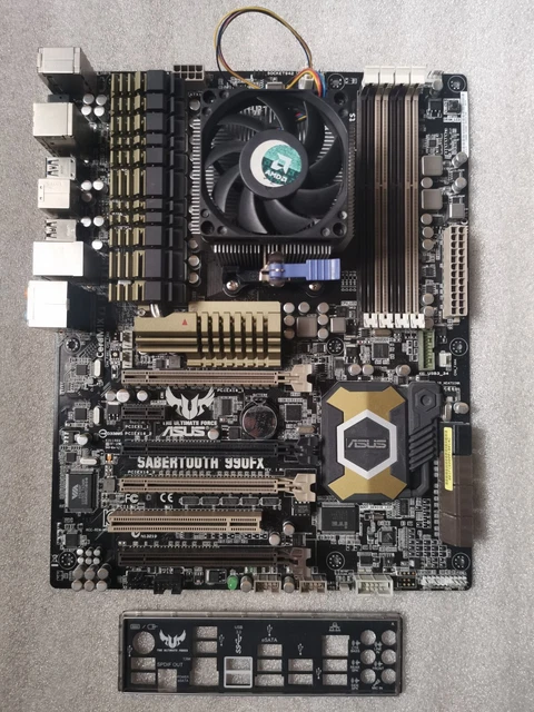 ASUS SABERTOOTH 990FX R2.0 AM3+ Motherboard + AMD FX-8350 CPU & I/O ...
