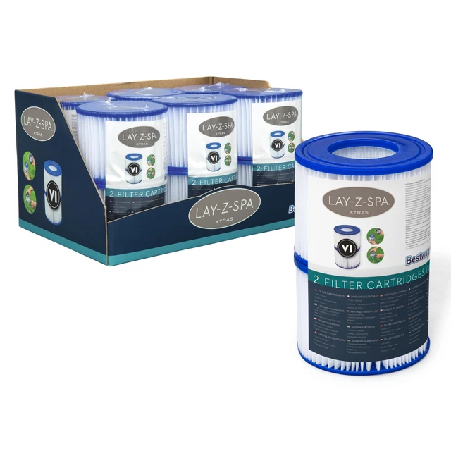 LAY-Z-SPA HOT TUB Filter Cartridge VI for All Lay-Z-Spa Models - 6 x £ ...