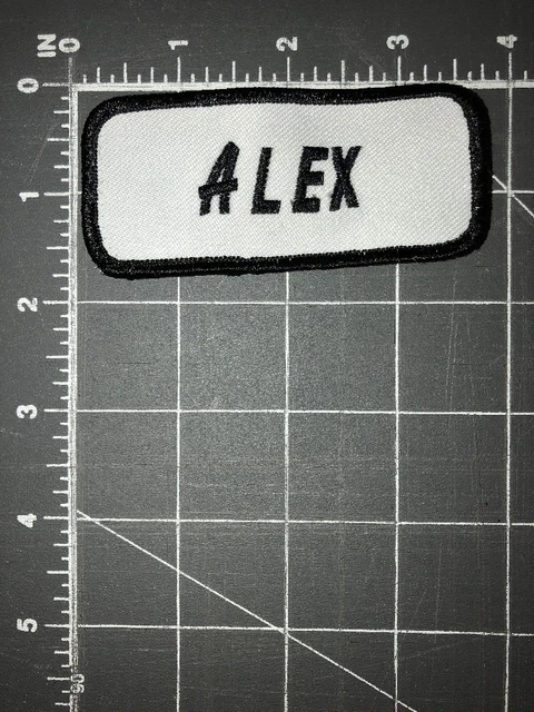 ALEX NAME BADGE Tag Patch Alexander Alejandro Alexis Alexa Alexandria ...