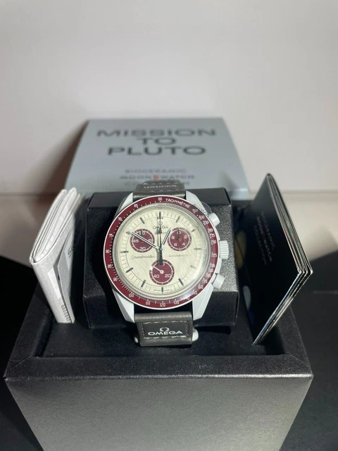 OMEGA X SWATCH Speedmaster MoonSwatch, Mission To Pluto BRAND NEW Red ...