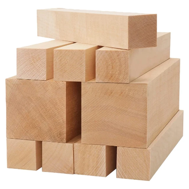 10 PCS UNFINISHED Basswood Carving Blocks Wood Blocks for Artistic ...