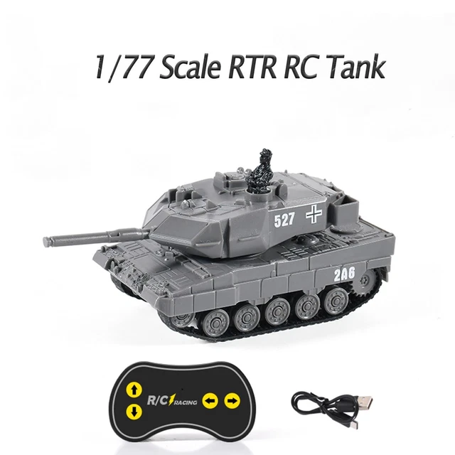 RTR 1/77 RC-PANZER Deutscher Panther Kampfpanzer 360° LED-Licht Mini ...