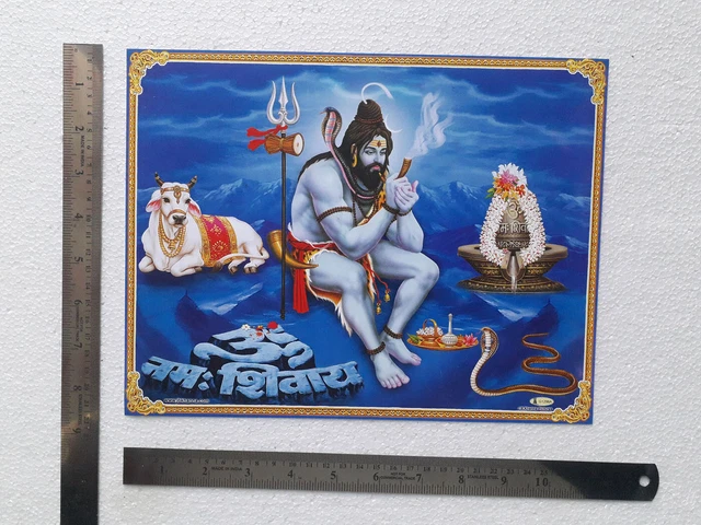 LORD SHIVA MAHADEV Relaxing At Kailash Kailasa Poster 8x11 Inch Normal lord-shiva-mahadev-relaxing-at-kailash-kailasa-poster-8x11-inch-normal