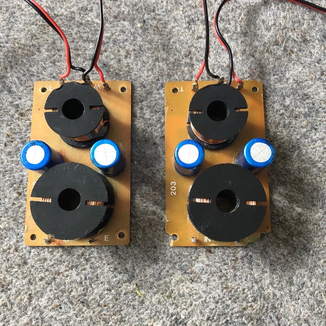 PAIR OF CROSSOVERS for 100W Speakers 2 way 12 dB per octave 2Khz Maplin ...