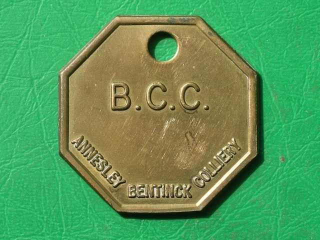 OCTAGONAL ANNESLEY BENTINCK British Coal colliery pit check miners ...