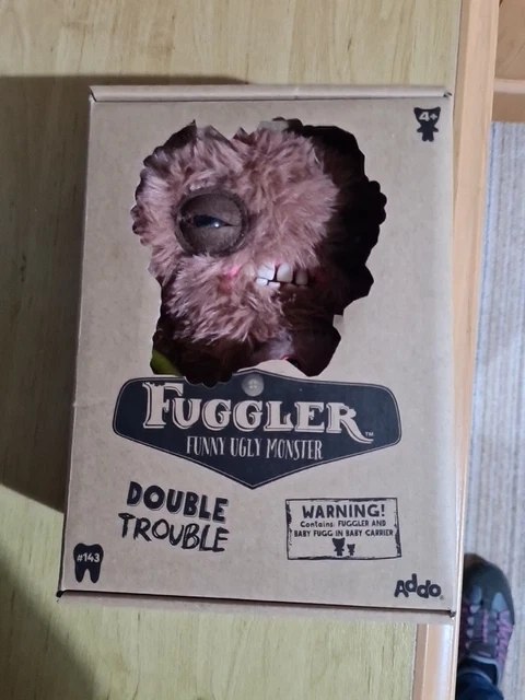 FUGGLER DOUBLE TROUBLE Squidge Monster with Baby Fugg in Carrier Spin ...