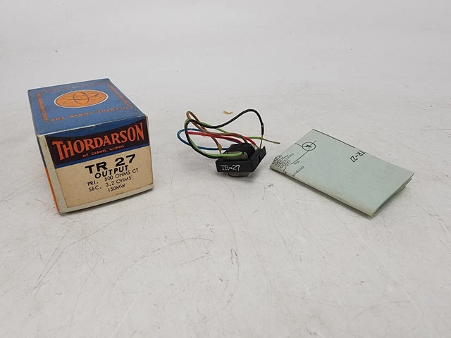 VINTAGE THORDARSON TR-27 Transistor Output Transformer 500Z 3.2Z $19.95 ...