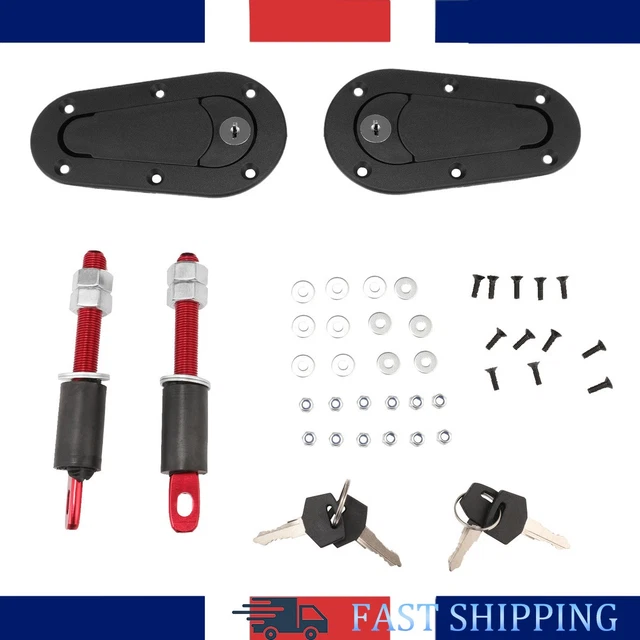 QUICK RELEASE BONNET Latch Catches Upgraded UK Locking Pin Kit ...