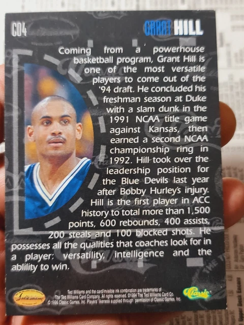 1994 TED WILLIAMS #CO4 Grant Hill Co-op $1.95 - PicClick AU