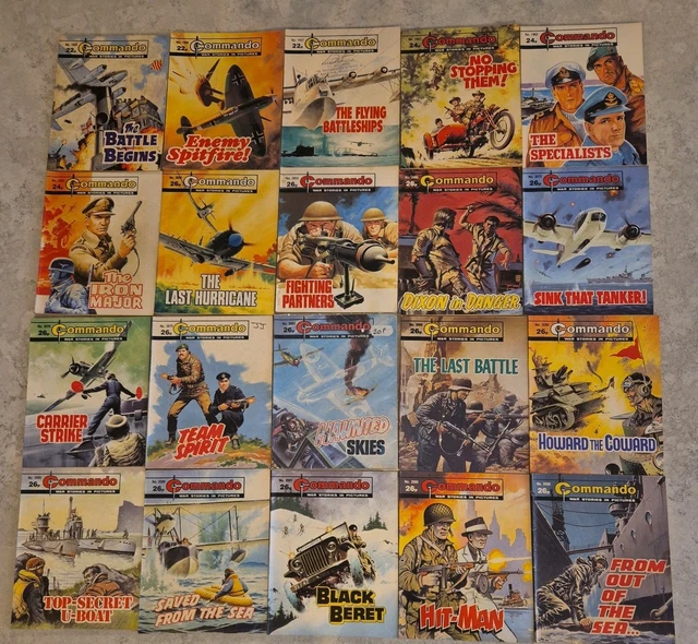 20X COMMANDO WAR Comics Issue number range 1925 - 2099 Job Lot Bundle ...