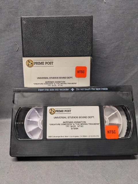 RARE UNIVERSAL STUDIOS Archive Ardman Animation Creature Comforts VHS ...