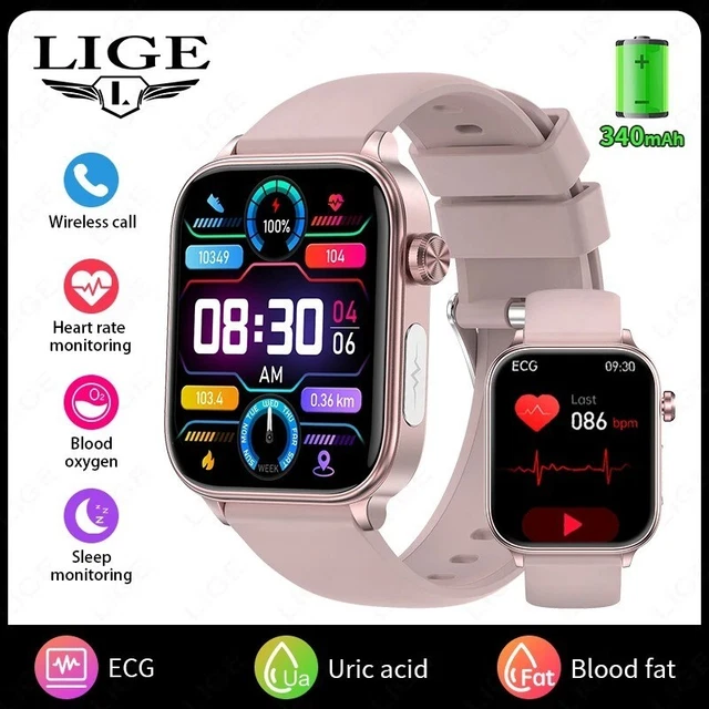 ECG+PPG MEDICAL GRADE Smartwatch Bluetooth Call Heart Rate Blood Pressure Body £27.99 - PicClick UK