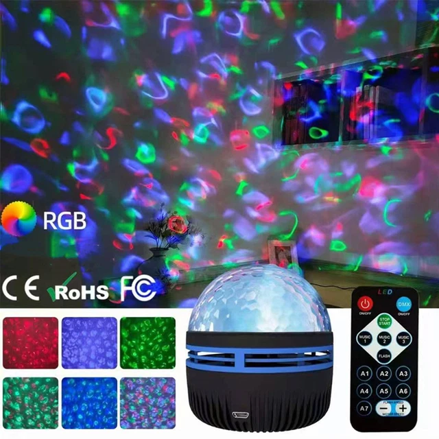 WATER RIPPLE PROJECTOR Light Rechargeable Aurora Star Projection Lamp ...