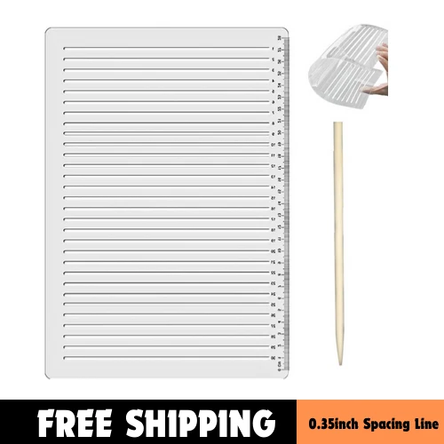 LINE STENCIL STRAIGHT Line Stencil 0.35Inch Spacing Line Plastic ...
