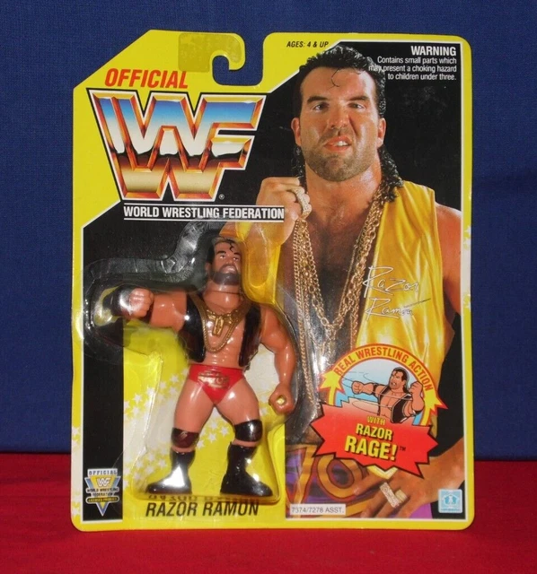 WWF HASBRO YELLOW Card Razor Ramon WWE Mattel Scott Hall nWo Retro $222 ...