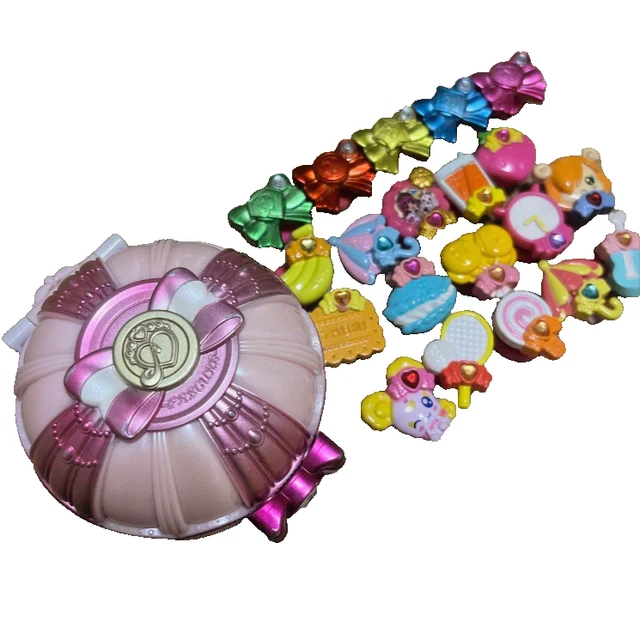PRETTY CURE SMILE Precure Girls Toy Set Smile Pact Compact Charm Decor ...