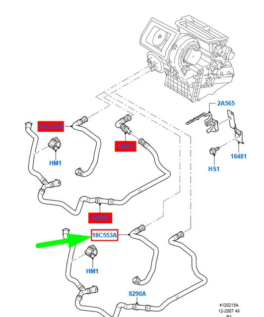 FORD FOCUS MK2 Wassereinlassschlauch LHD 1469329 3M5H-18C553-ADF NEU ...