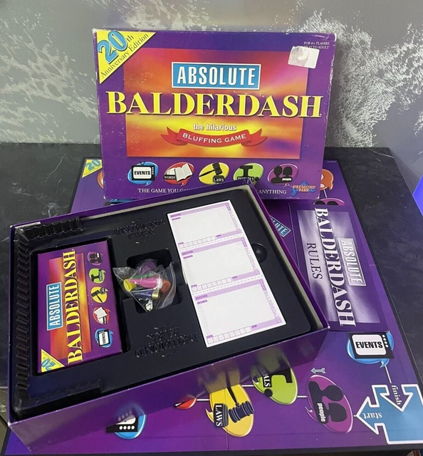 ABSOLUTE BALDERDASH 20TH Anniversary Edition Board Game Drumond Park ...