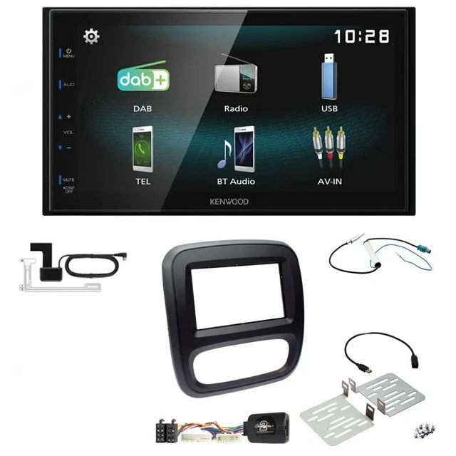 KENWOOD 6.8& BLUETOOTH DAB+ Stereo Upgrade Kit for Vauxhall Vivaro 2014 ...