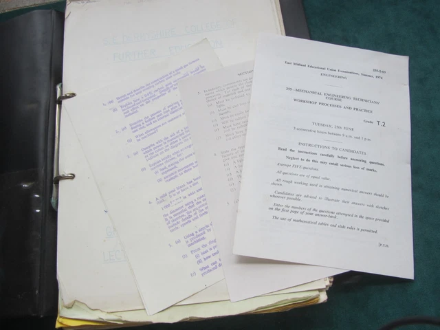 ROLLS ROYCE TRADE Apprentice Log Book School Course Notes Rolls Royce ...