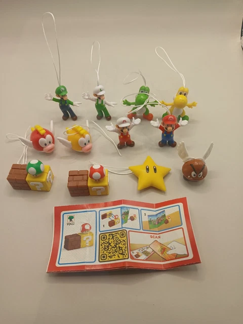 SUPER MARIO KINDER JOY NEU Komplettsatz 2025 alle 12 Figuren mit allen ...